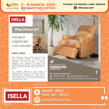 VIFA EXPO 2025 – Exhibitor – ISELLA SOFA DESIGN SDN. BHD. – VIFA EXPO 2027